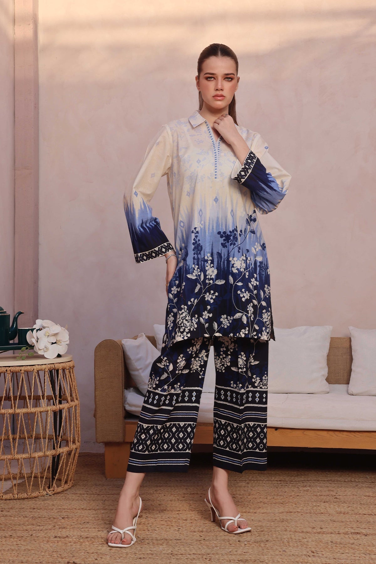 Sahar | Selene 25 | Blue Moon Garden – Hoorain Designer Wear