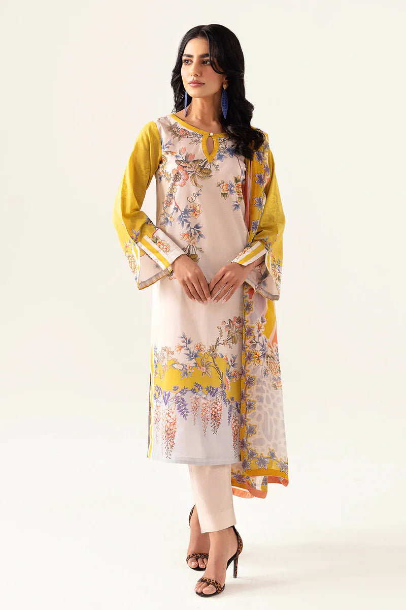 Ramsha Pinted Lawn - Hoorain Designer Wear
