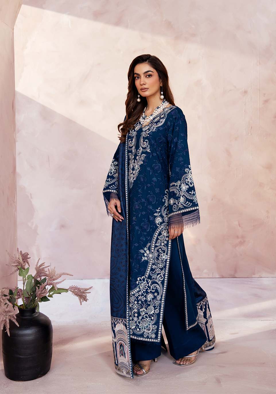 Zarqash | The Winter Luxe Pret | MIDNIGHT PAVILION – Hoorain Designer Wear