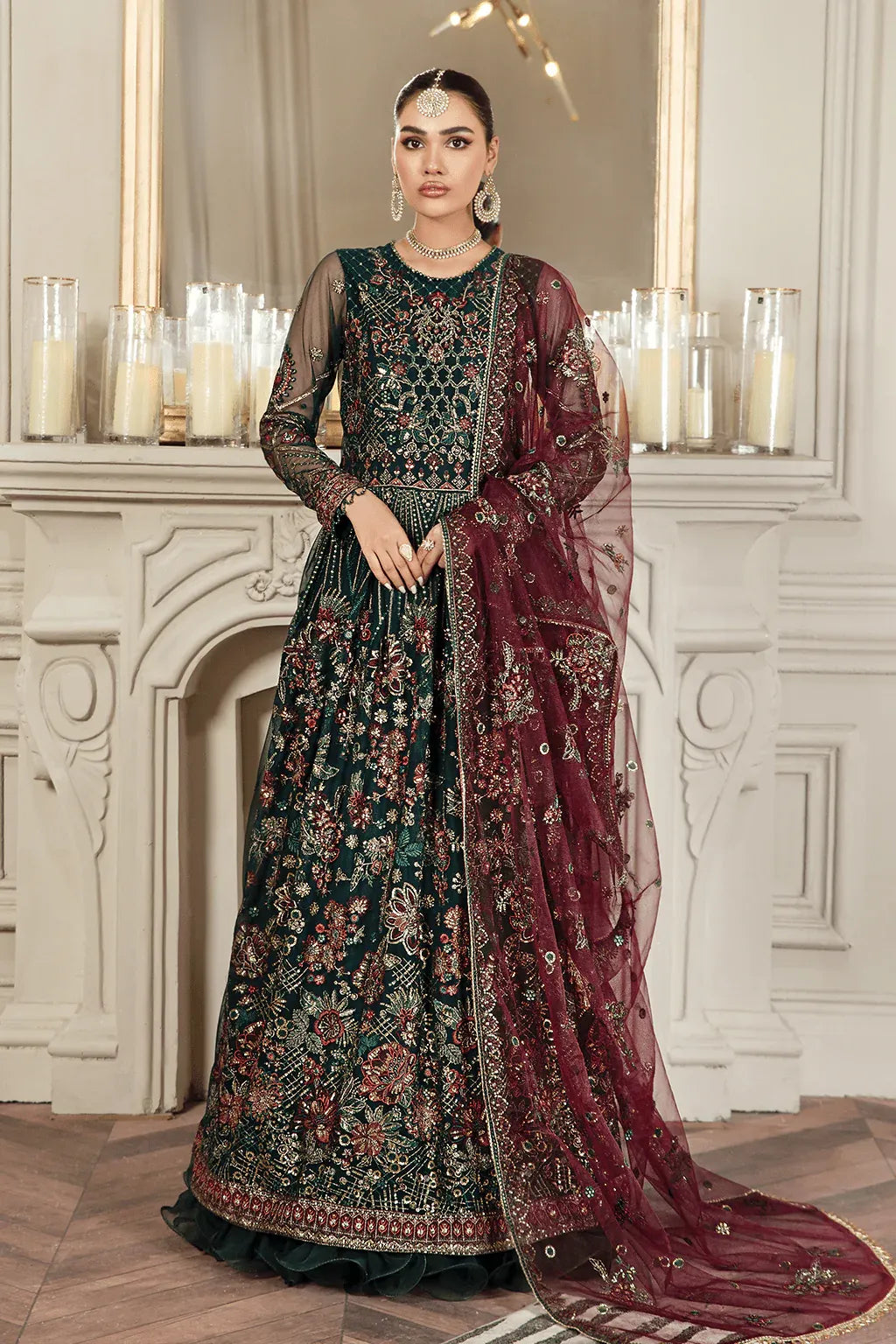 Zarif | Mehroz Formals | PINE GREEN – Hoorain Designer Wear