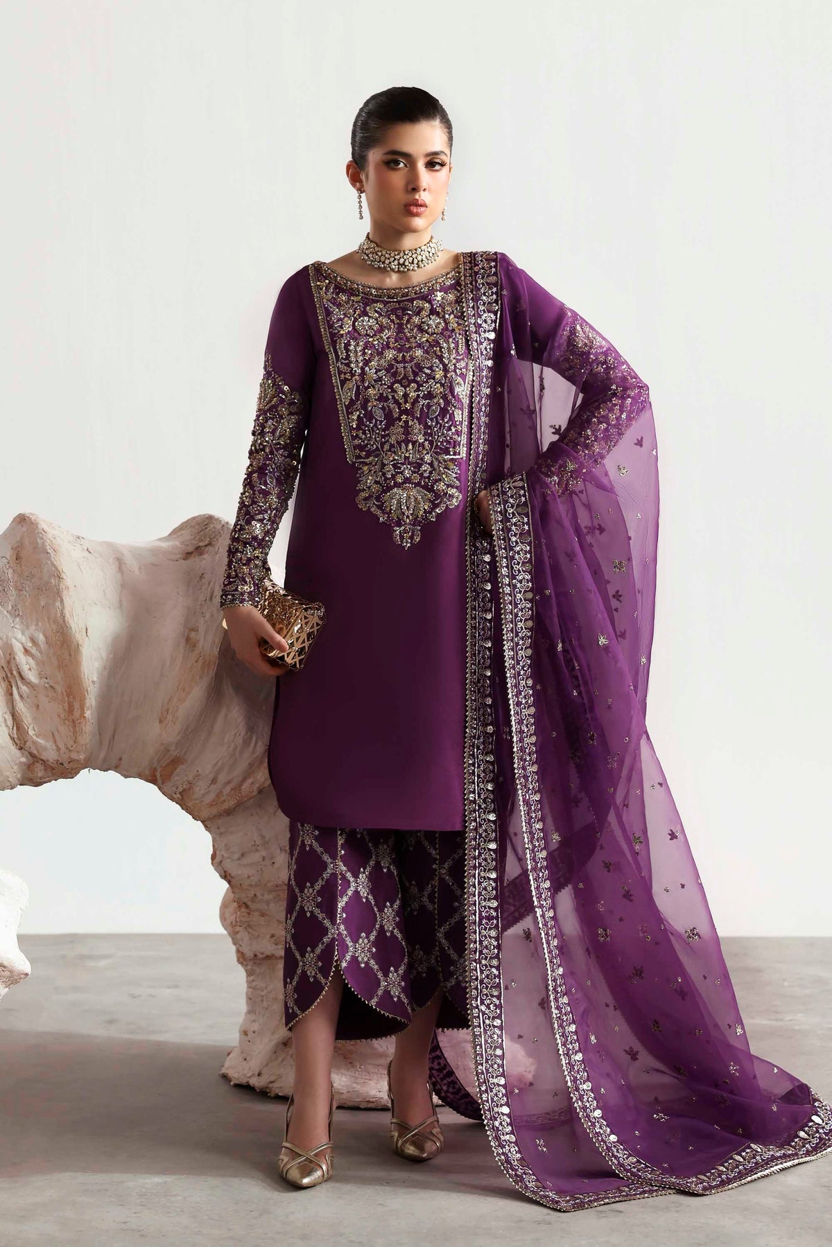 Akbar Aslam | Luxury Formals 25 | Lapis – Hoorain Designer Wear