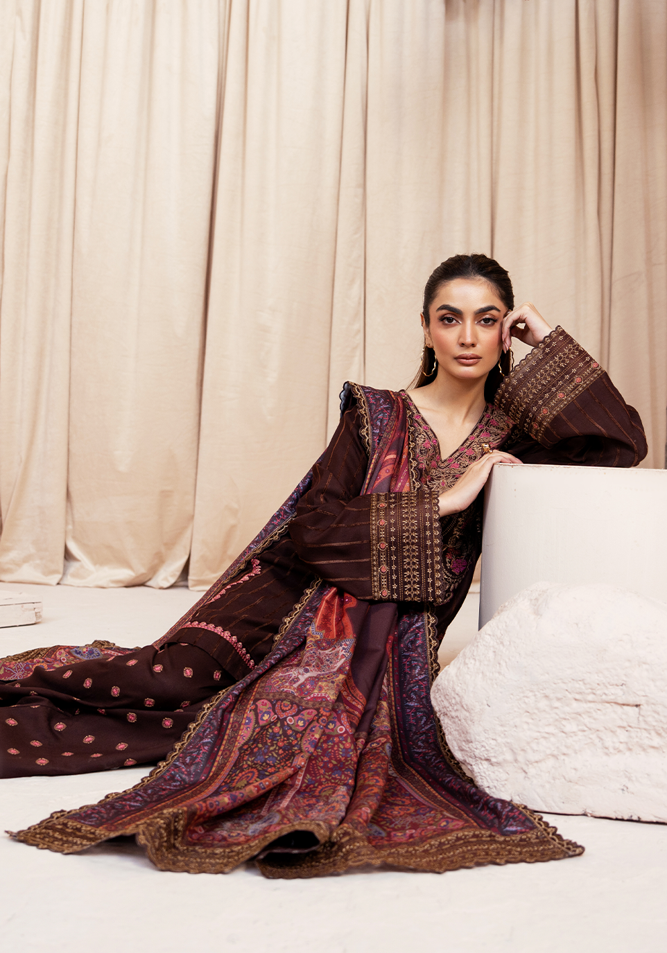 Zarqash | The Winter Luxe Pret | VELVET EMBER – Hoorain Designer Wear