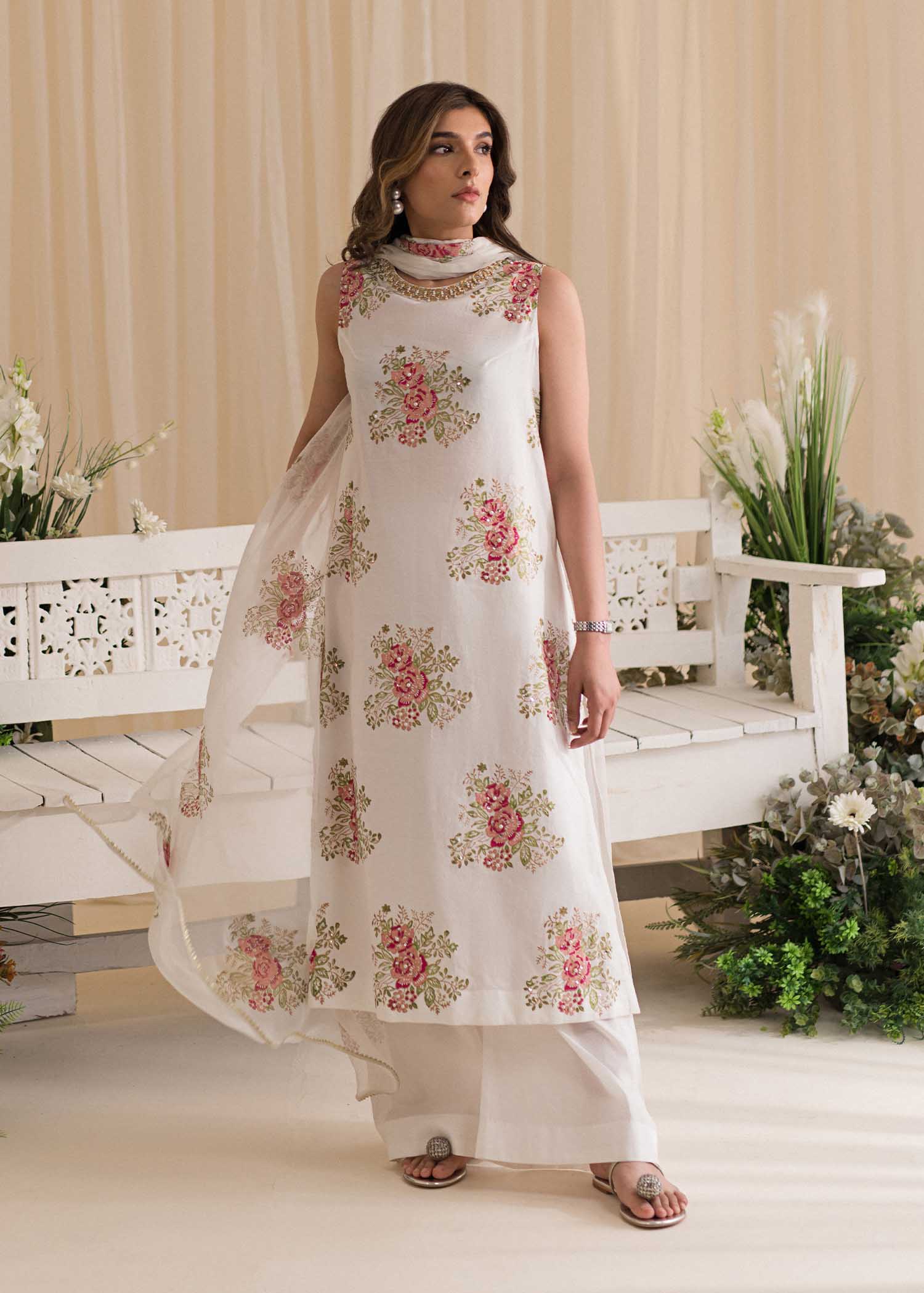 Sadaf Fawad Khan | Lyla Festive Pret | Tea Rose – Hoorain Designer Wear