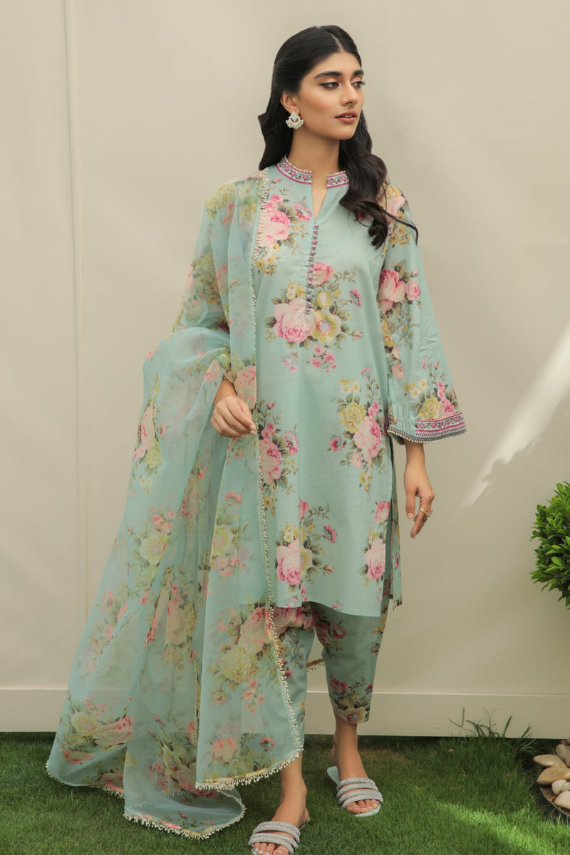 Baroque | Lawn Collection 24 | UF-215 – Hoorain Designer Wear